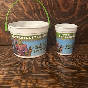 Dreamworks Shrek the Third Movie Popcorn Bucket & Matching Drink Cup - Etsy