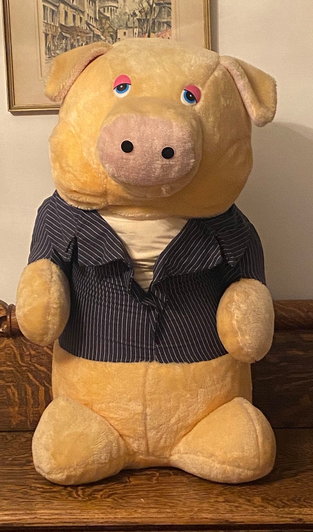 Jumbo Ganz Bros Plush Pig Rare Vintage Carnival Prize 30 Plush Giant ...