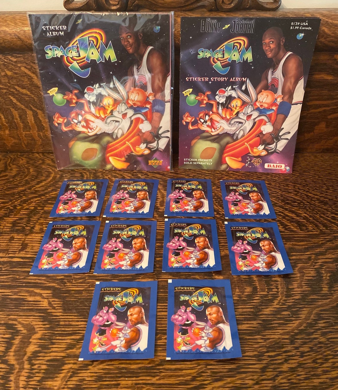 Vintage Space Jam Sticker Books Warner Bros Looney Tunes Space Jam ...