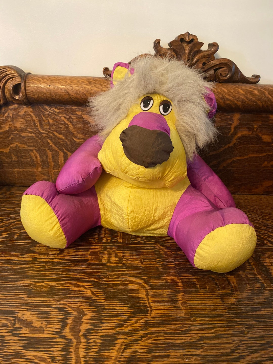Vintage Embrace Plush Lion Puffalumps Style Pillow Plush - Etsy