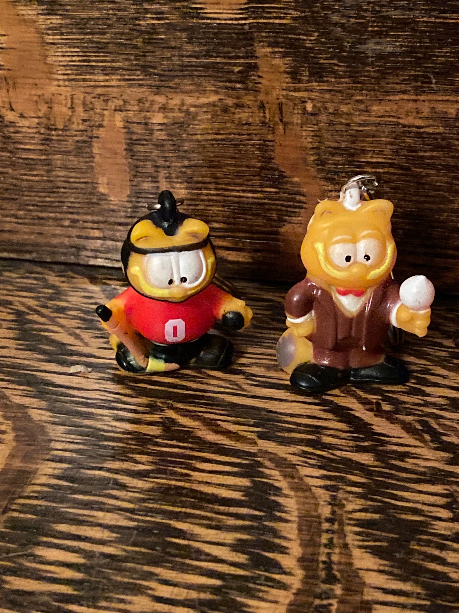 Vintage Garfield Keychain Figures Mini Garfield Toys Backpack, Purse ...
