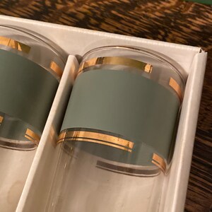 Rare MCM Glasses TST Heritage Celadon Tumbler Drinking Glasses Set of ...