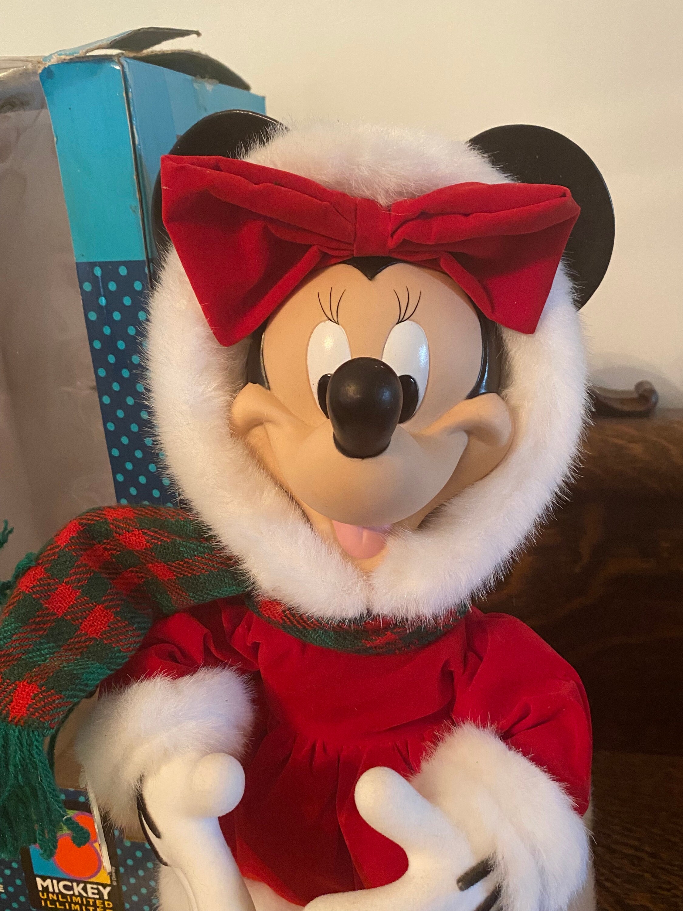 1997 Disney Telco Animated Minnie Mouse Christmas Decor Animatronic ...