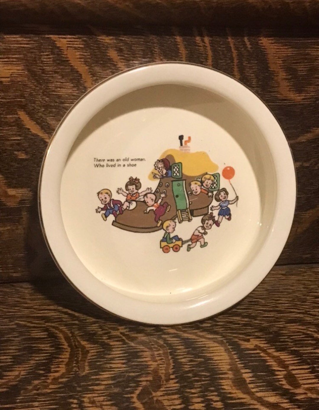Vintage New Hall Hanley Rare Mother Goose Nursery Rhyme Bowl ...