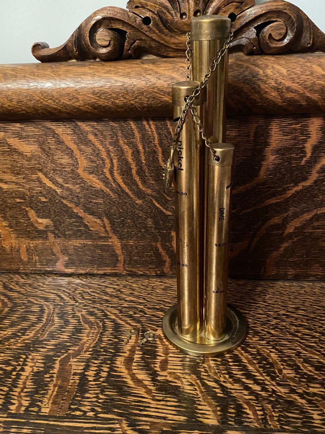 Vintage Coin Sorter Metal Flute Coin Counter With Lids Lock & - Etsy