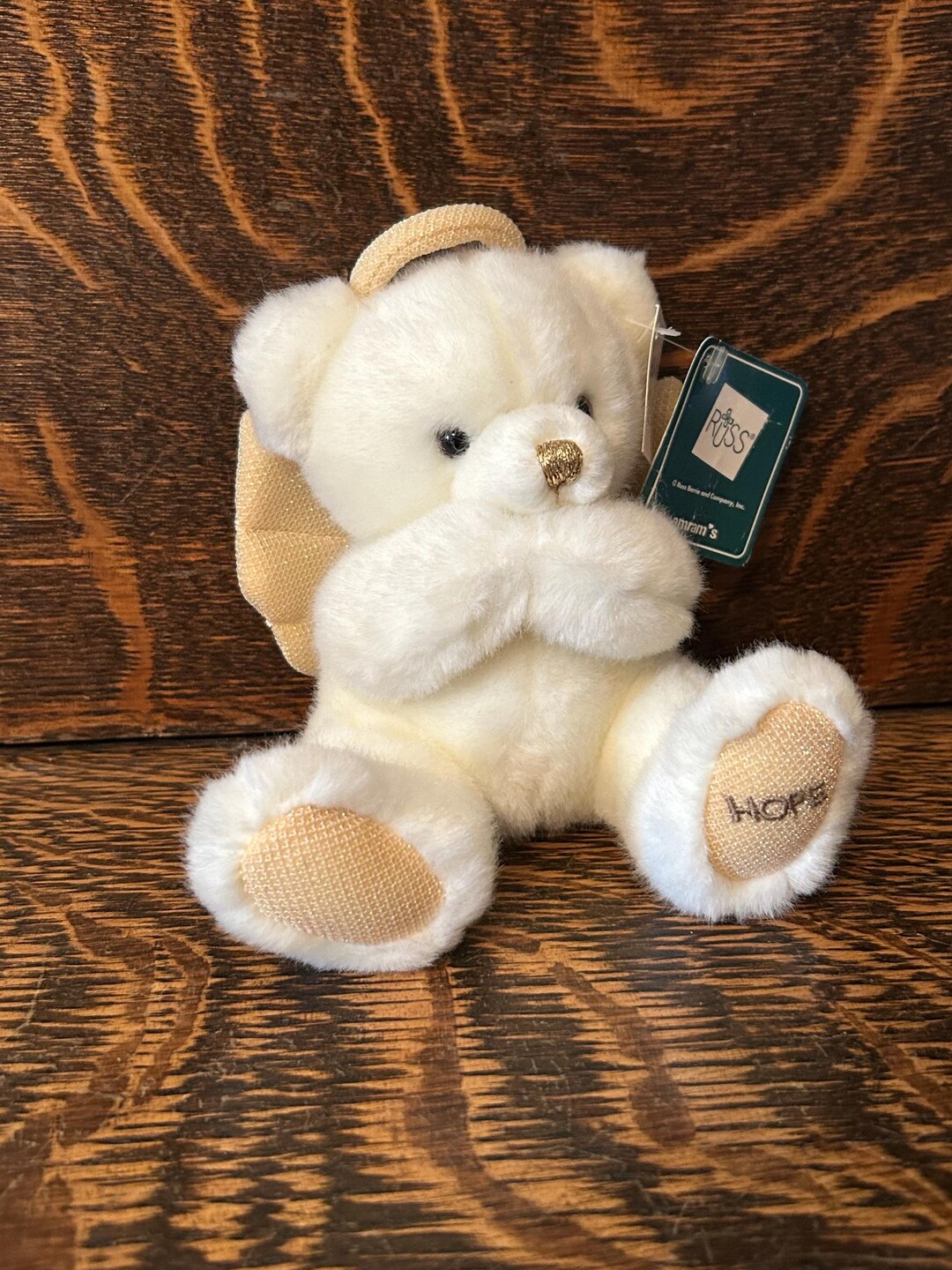 Vintage Russ Berrie Hope Angel Bear - Baptism Gift - Christening Gift ...