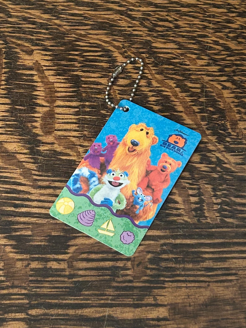 Rare Vintage Bear in the Big Blue House Keychain Tag “B” Game American ...