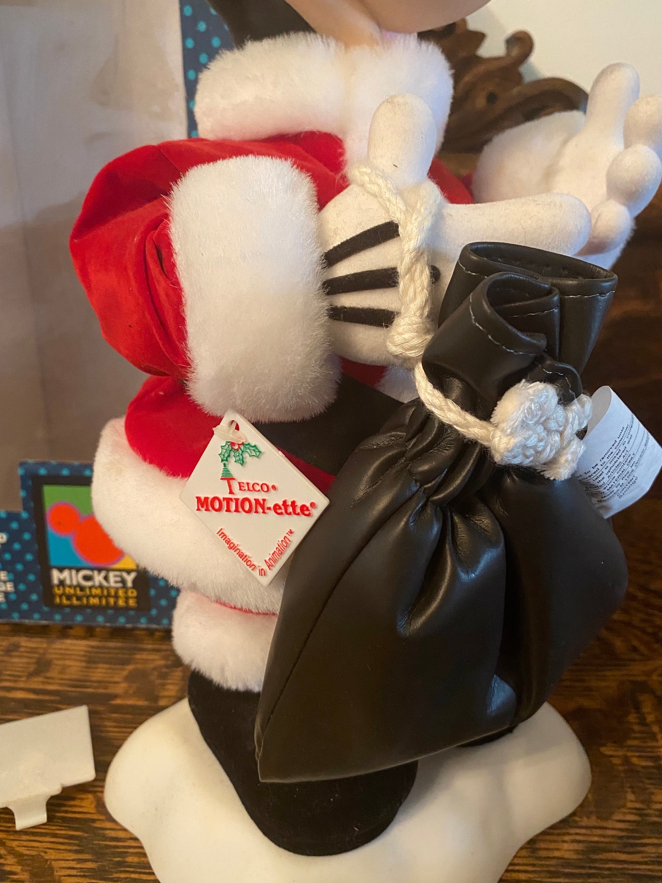 1997 Disney Telco Animated Mickey Mouse Christmas Decor Animatronic ...