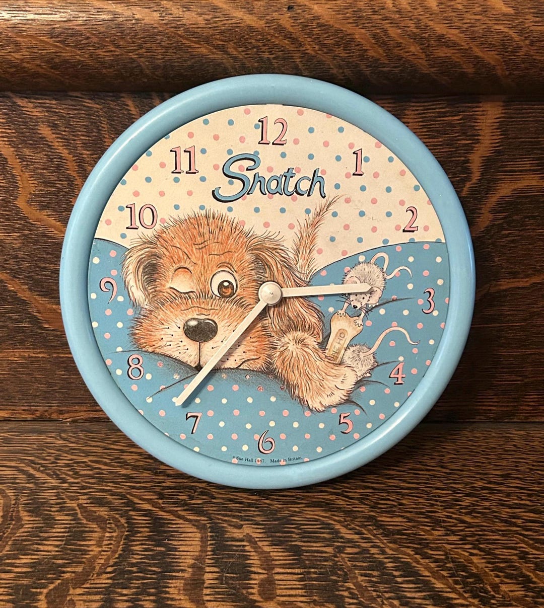 1987 Sue Hall Snatch the Dog Wall Clock Parts/repair - Etsy