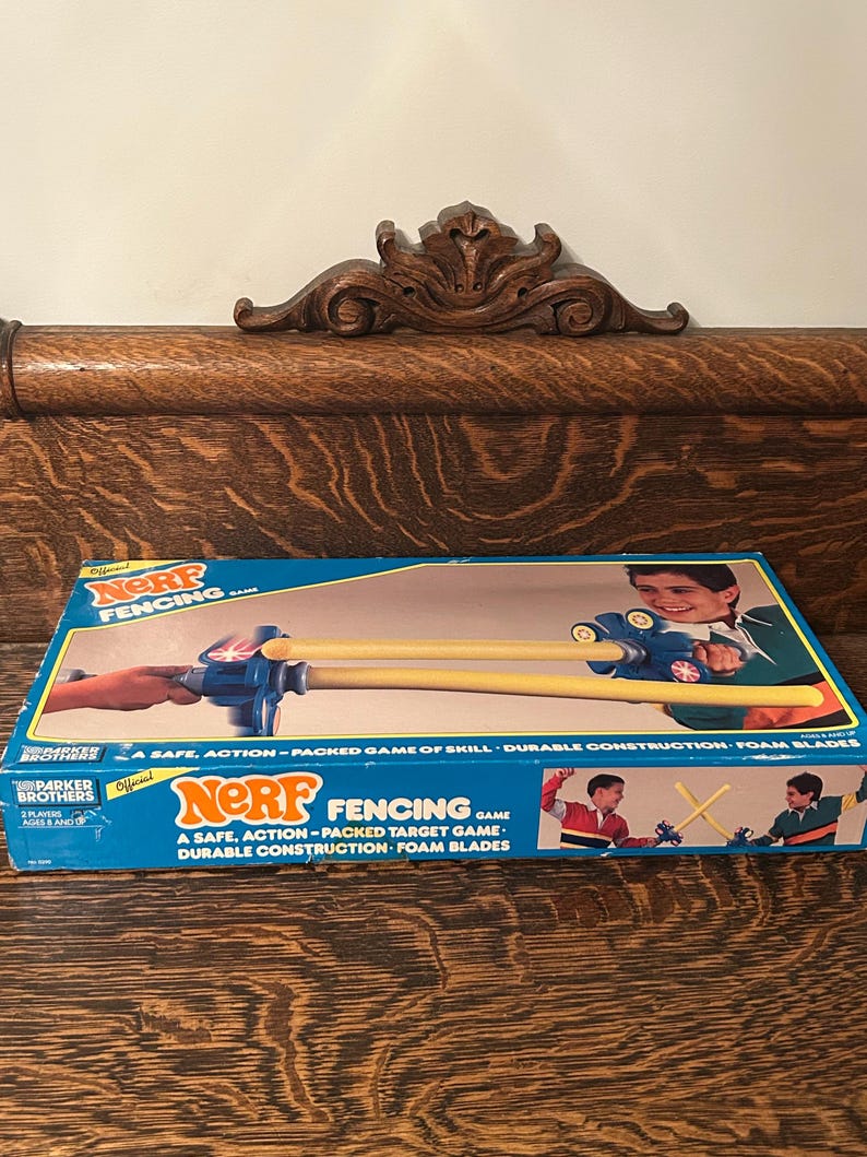 Vintage 1988 Nerf Fencing Game Foam Fencing Swords 80’s Nostalgia ...