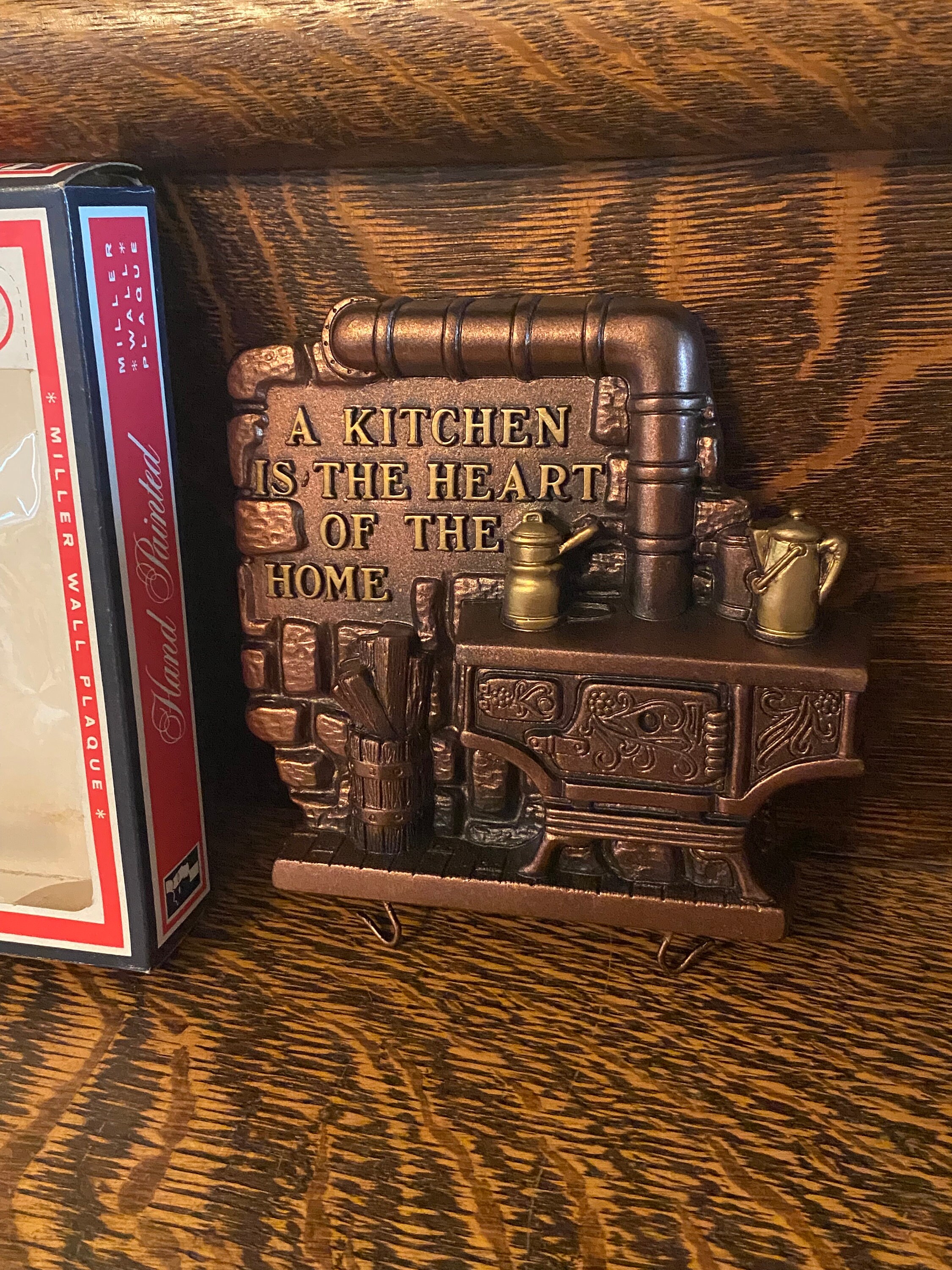 Vintage Hot Pad Hot Pot Holder Wall Plaque “A Kitchen is the Heart of ...