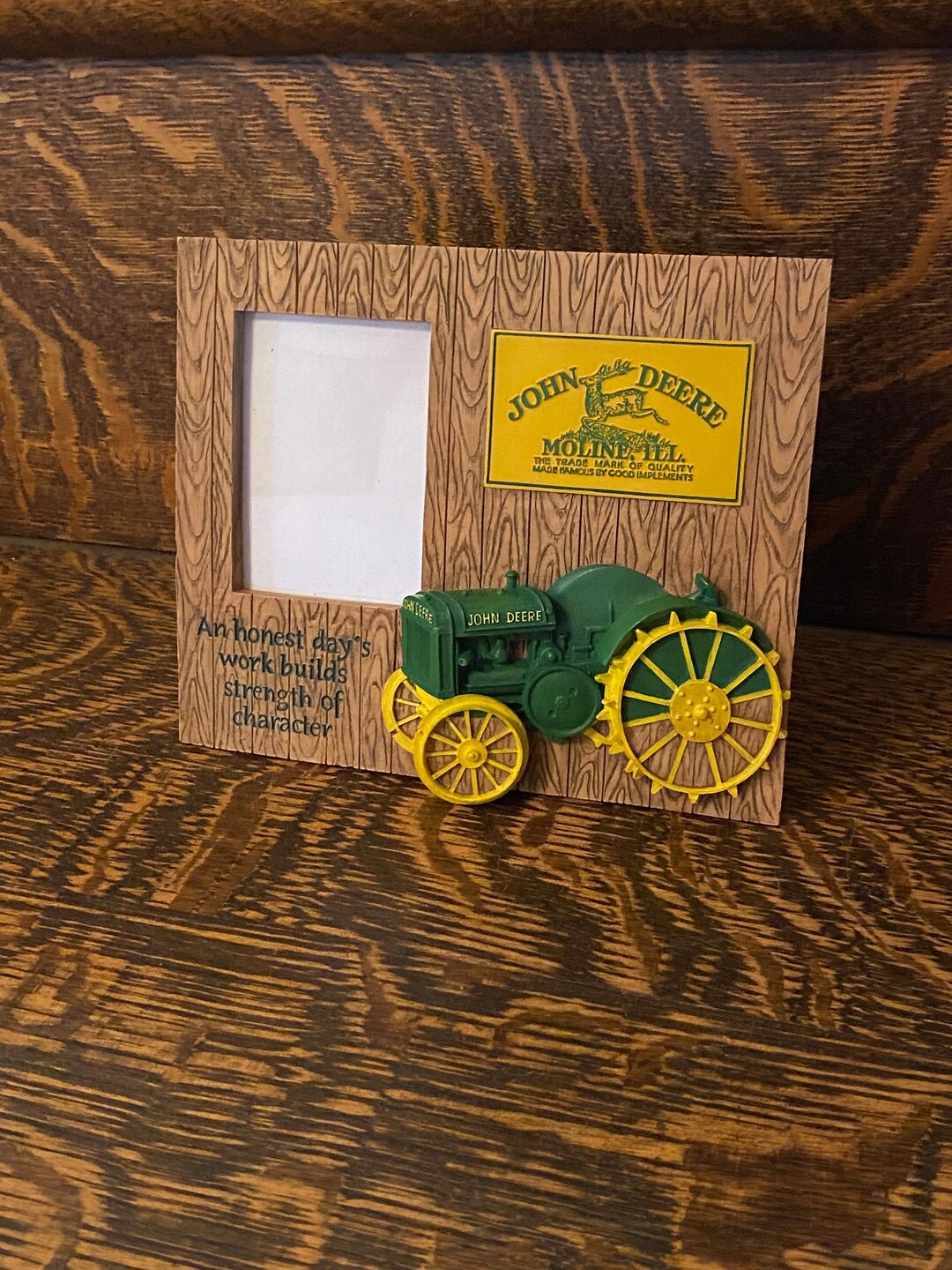 Vintage John Deere Picture Frame 2002 3D John Deere Tractor Photo Frame ...