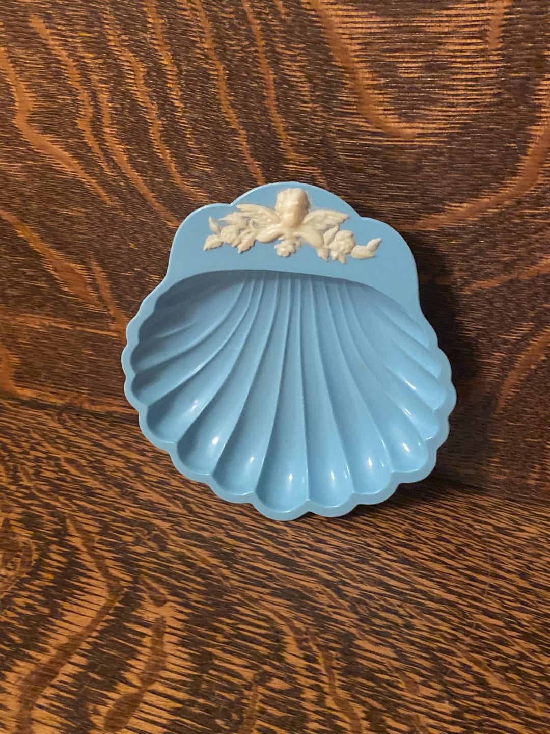 Victorian Seashell Soap Dish - Cherub Angel Incolay Style - Plastic ...