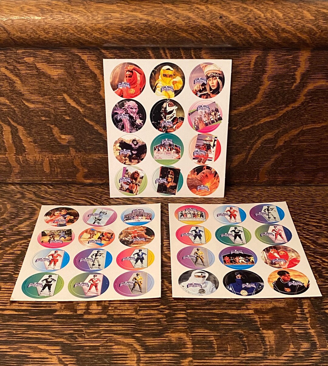 Vintage Power Rangers Flip Dees Pogs 1995 Seban Mighty Morphin Power ...