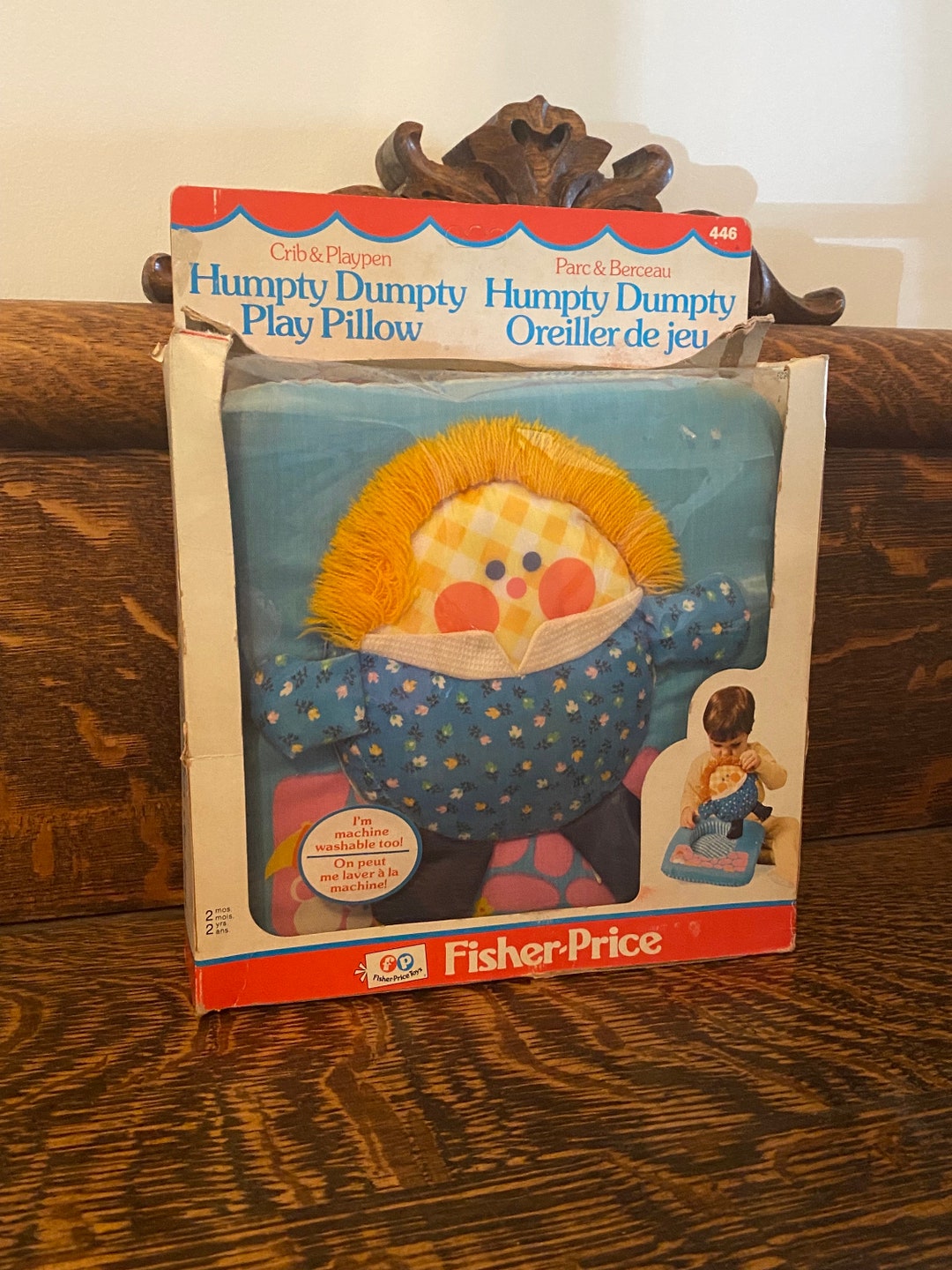 Vintage Fisher Price Humpty Dumpty Pillow Toy 1970’s Baby & Toddler ...