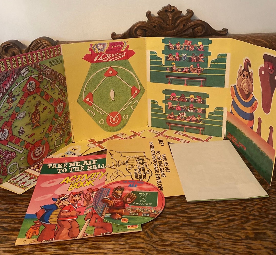 Vintage Alf Burger King Take Me Alf to the Ballgame Record & Play Kit ...