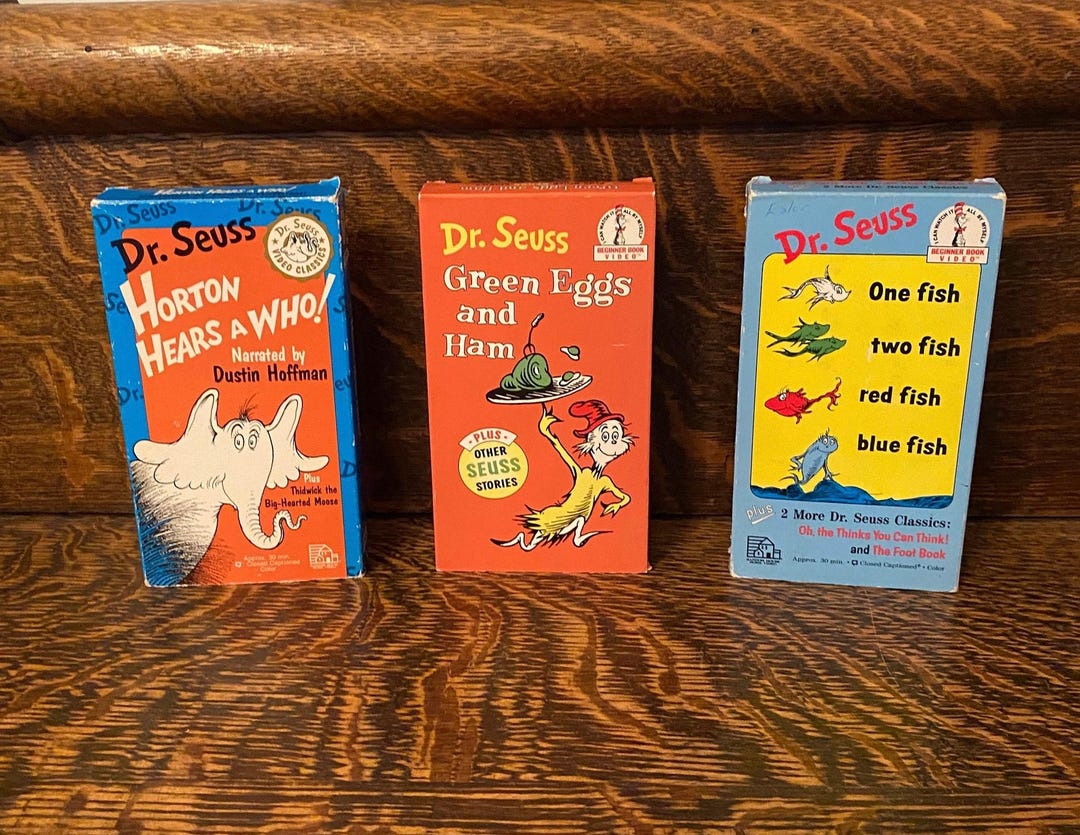Dr. Seuss VHS Tape Collection Horton Hears A Who, Green Eggs and Ham ...