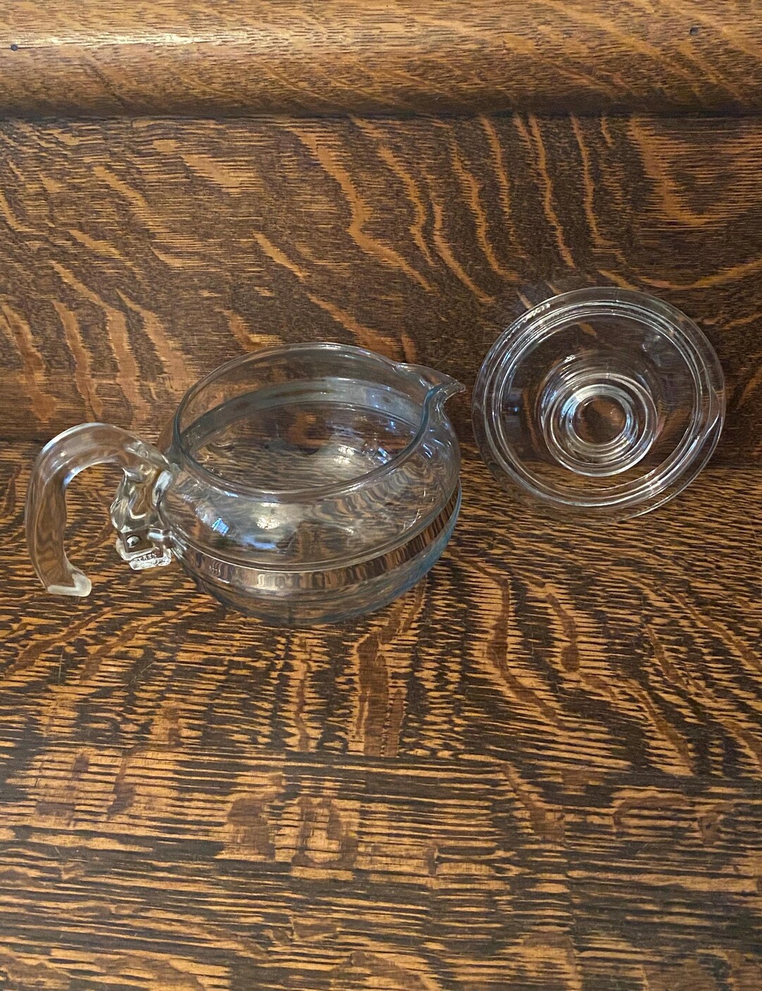 Vintage Pyrex Flameware Kettle Coffee Pot Teapot Heat Resistant Glass 6 ...