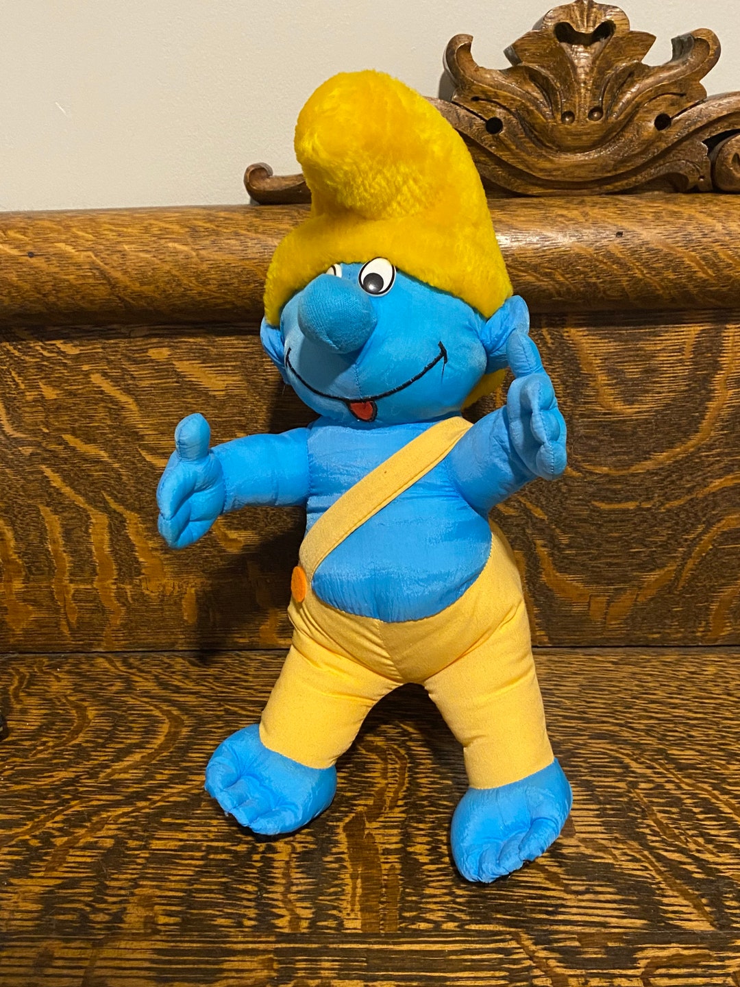 Vintage HTF Smurf Plush Toy KO Fakie the Smurfs - Etsy