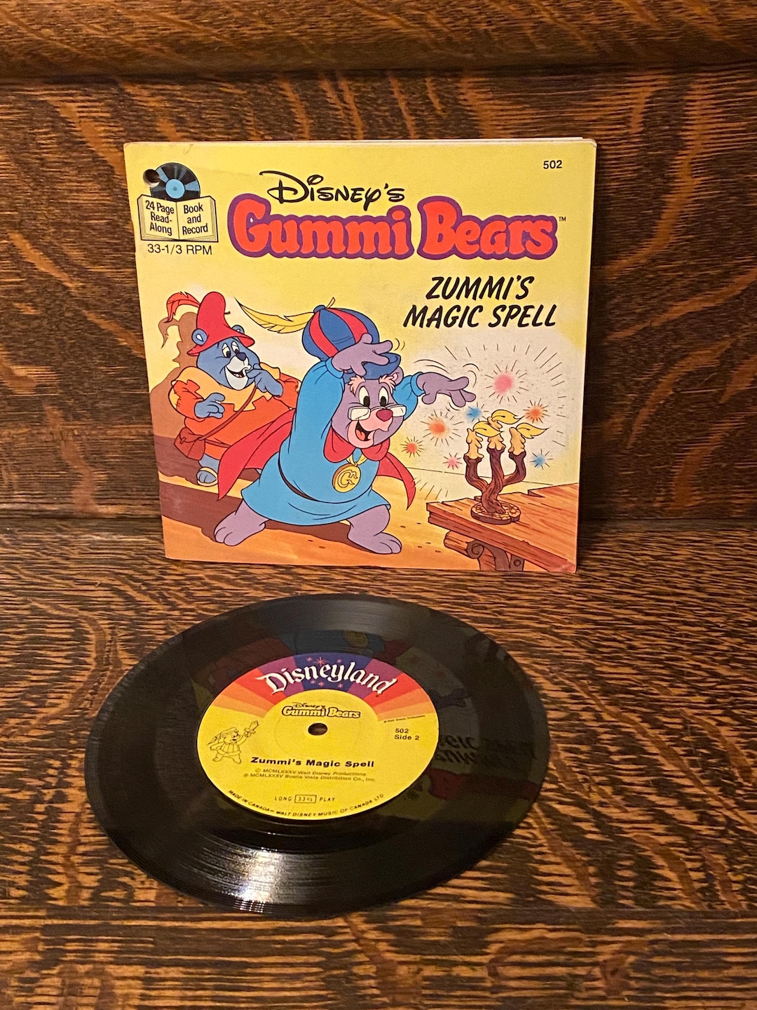 Rare Disneys Gummi Bears Zummis Magic Spell Read Along Book & Vinyl ...