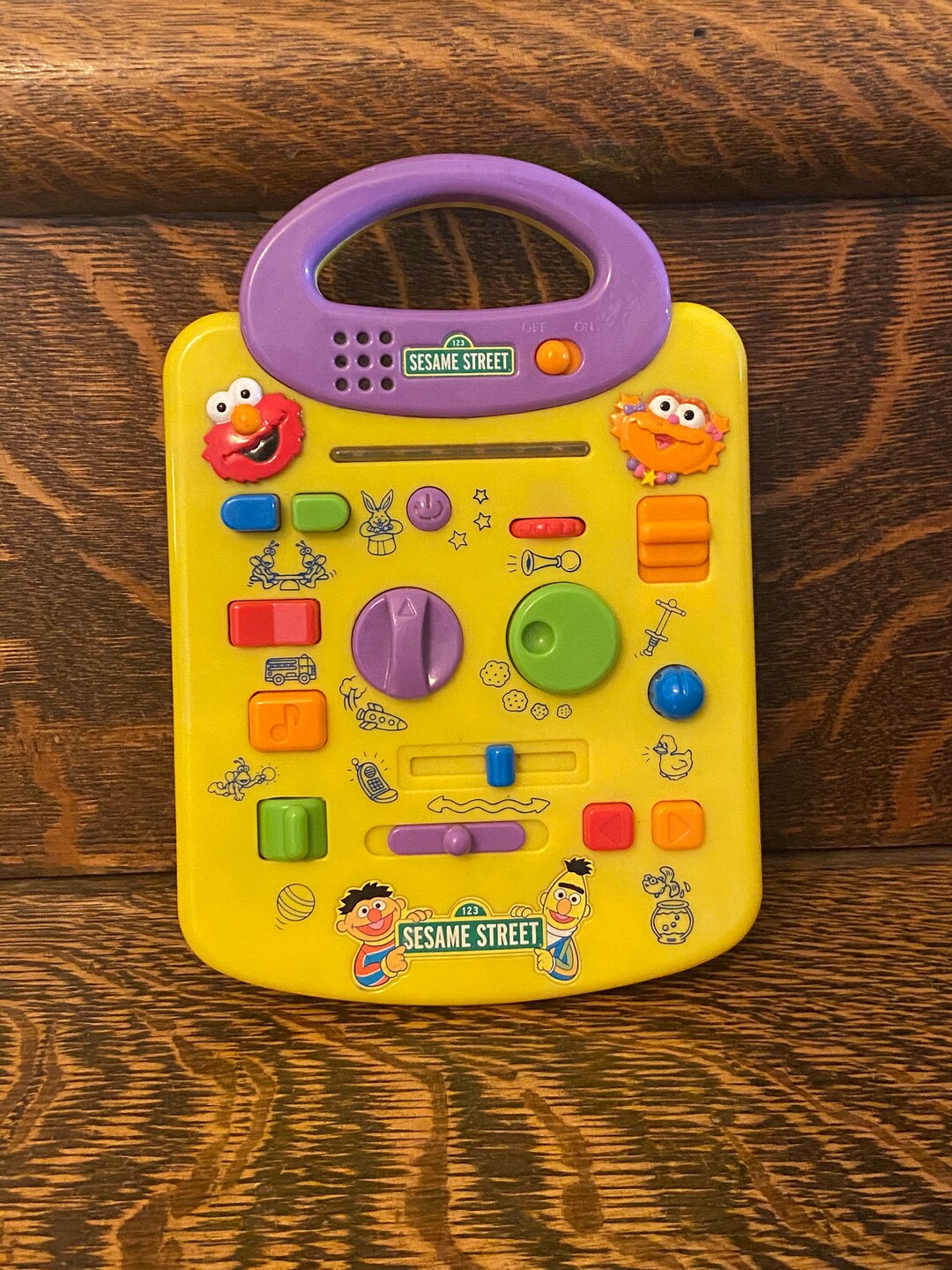 Vintage Sesame Street Giggle Sound Station Elmo & Zoe Toy Music Pad ...