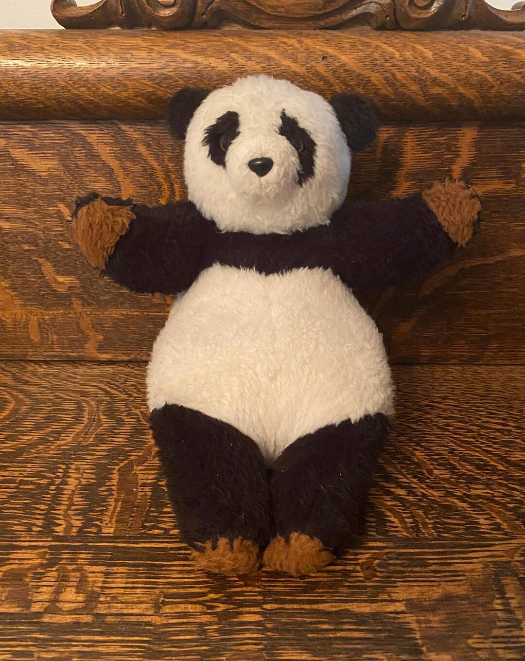 Vintage Plush Panda Bear Handmade One of A Kind Stuffed Bear - Etsy