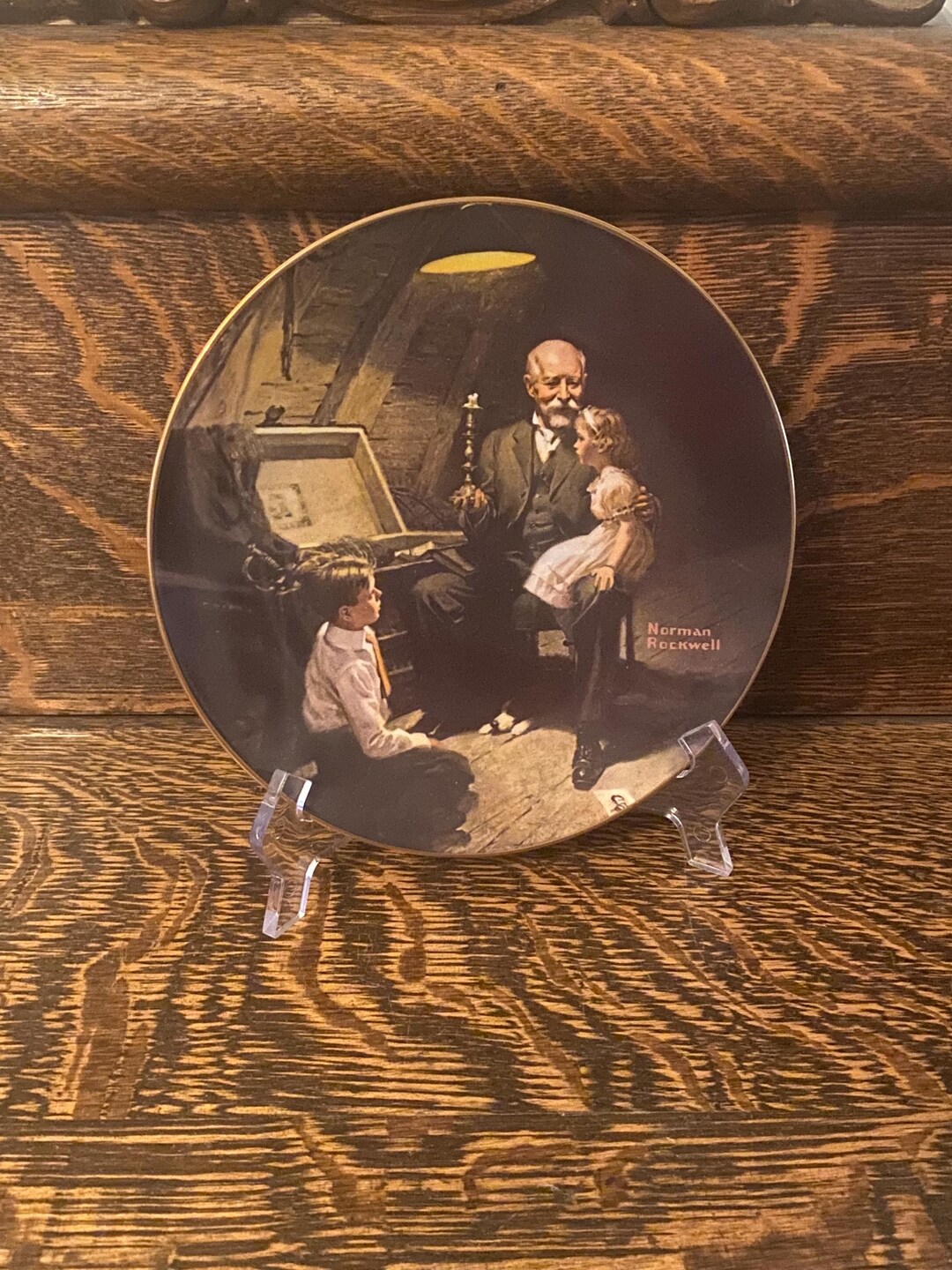 Vintage Norman Rockwell Plate “grandpa’s Treasure Chest” Rockwell’s ...