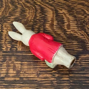 Antique Celluloid Bunny Rabbit Hand Painted Plastic Figure 1930’s Decor ...