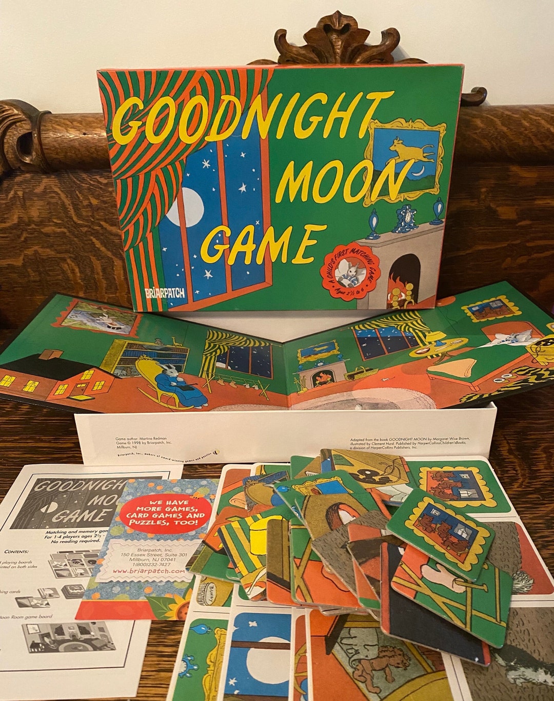 Vintage Goodnight Moon Matching Board Game 1997 Briarpatch Memory Game ...