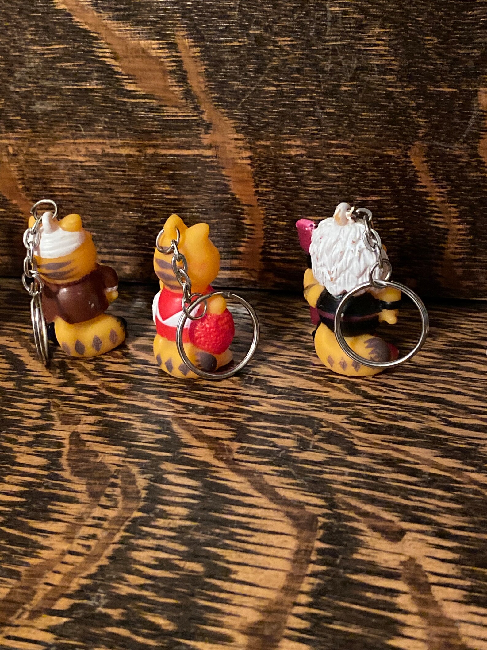 Vintage Garfield Keychain Figures Mini Garfield Toys Backpack, Purse ...
