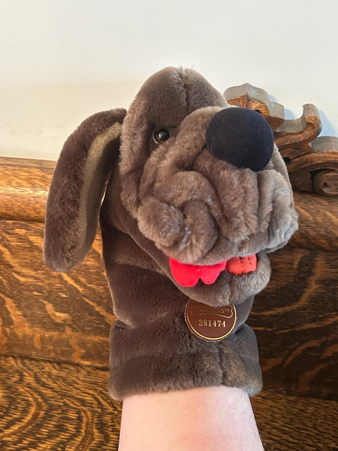 Vintage Wrinkles the Dog Hand Puppet Ganz Bros the Heritage Collection ...