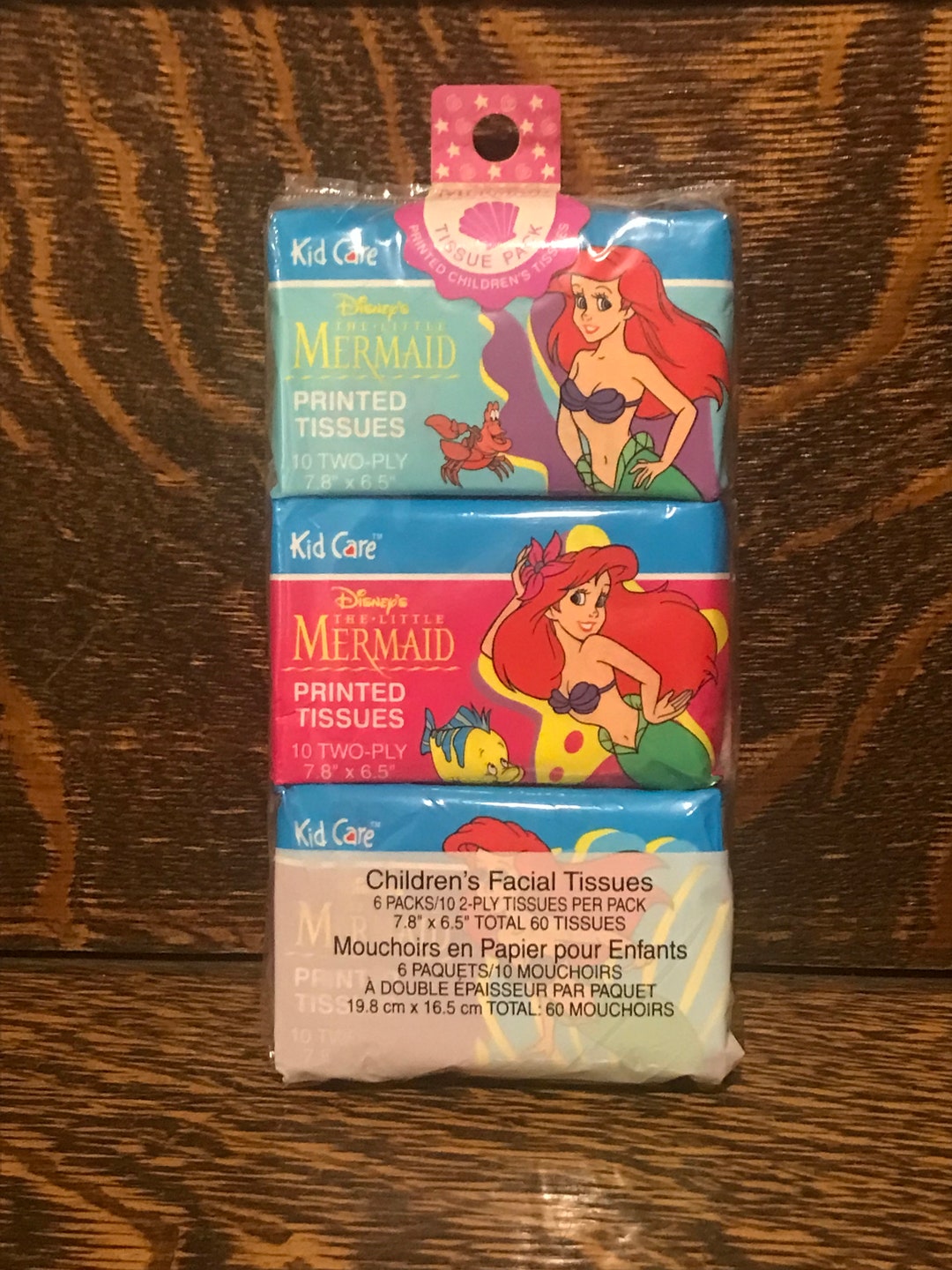 Vintage the Little Mermaid Facial Tissue Disney Kid Care Kleenex 90’s ...