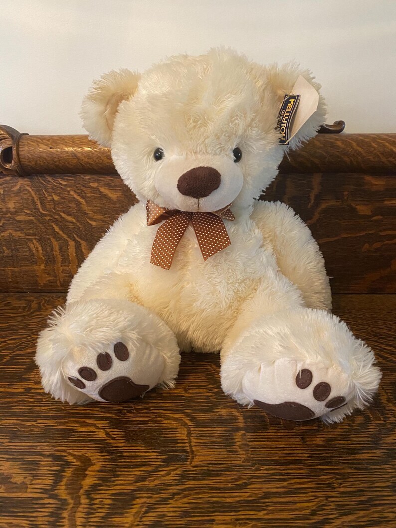Vintage Kellytoy Jumbo Plush Teddy Bear 22” Patch Cuddle Bear 2 Asst ...