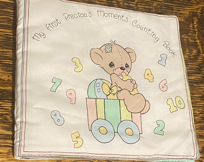 Vintage Precious Moments Counting Book Handmade Sewn Soft Book Baby ...