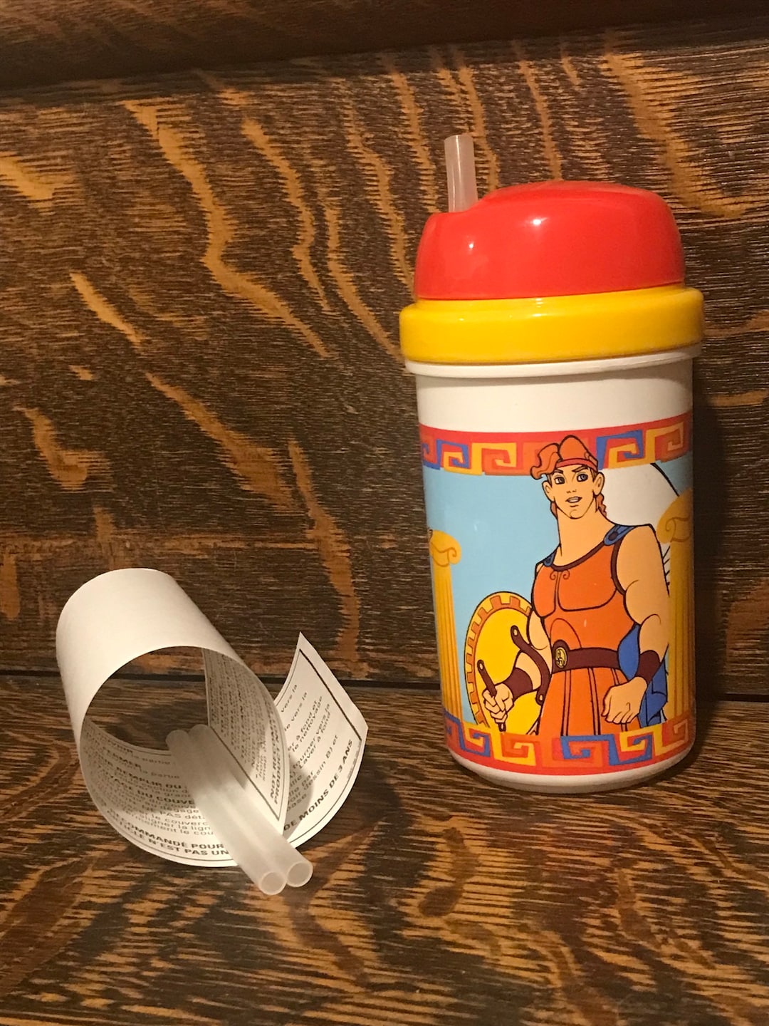 Vintage Disney Hercules Travel Bottle 1997 Rare Water Canteen Juice Cup ...