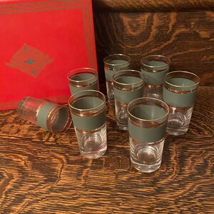 Rare MCM Glasses TST Heritage Celadon Tumbler Drinking Glasses Set of ...