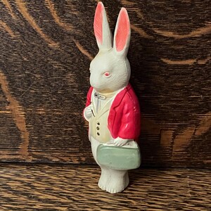 Antique Celluloid Bunny Rabbit Hand Painted Plastic Figure 1930’s Decor ...