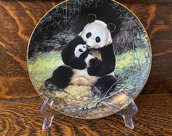 Vintage 1988 8" Panda Collector Plate. Artist Will Nelson "the Panda ...