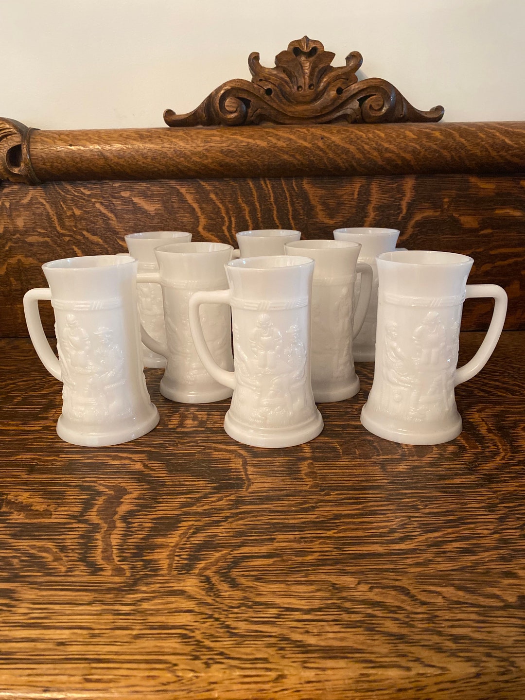 Vintage Federal Glass Drinking Glasses Milk Glass Steins Alcohol ...