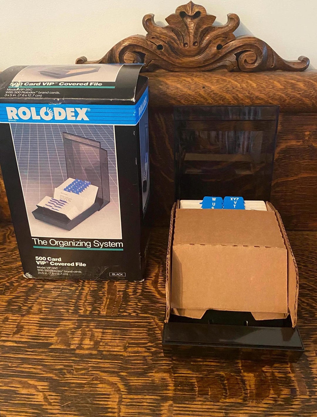 Vintage Rolodex Organizing System VIP-35C W/500 Rolodex Brand Cards ...