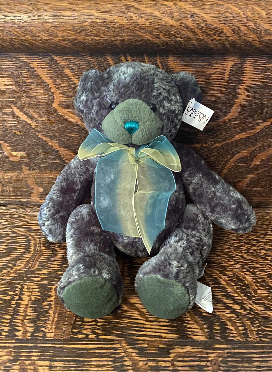 Vintage Teddy Bear Carlton Cards Plush Christmas Bear - Etsy