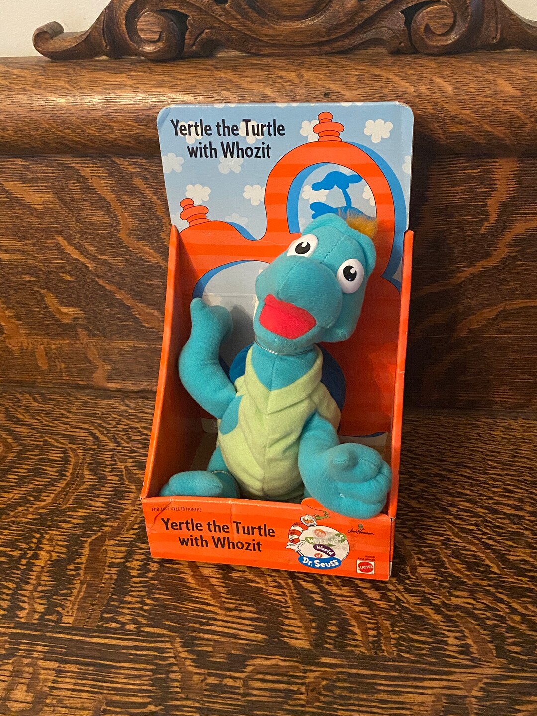 Yurtle the Turtle With Whozit Plush Toy Vintage Mattel Seuss 1997 ...