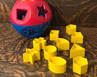 Vintage Tupperware Toys Shape-o Shape Sorter With All Ten Numbered ...