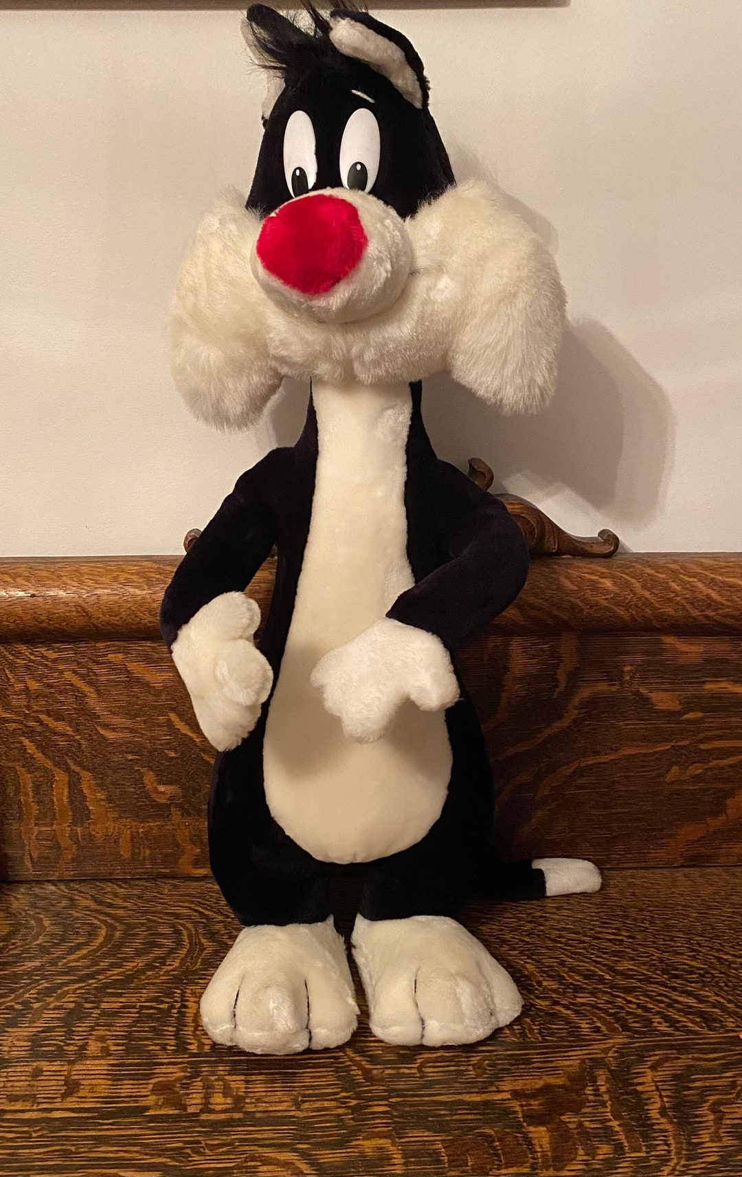 Vintage Sylvester the Cat Looney Tunes Plush 1990 Mighty Star Warner ...