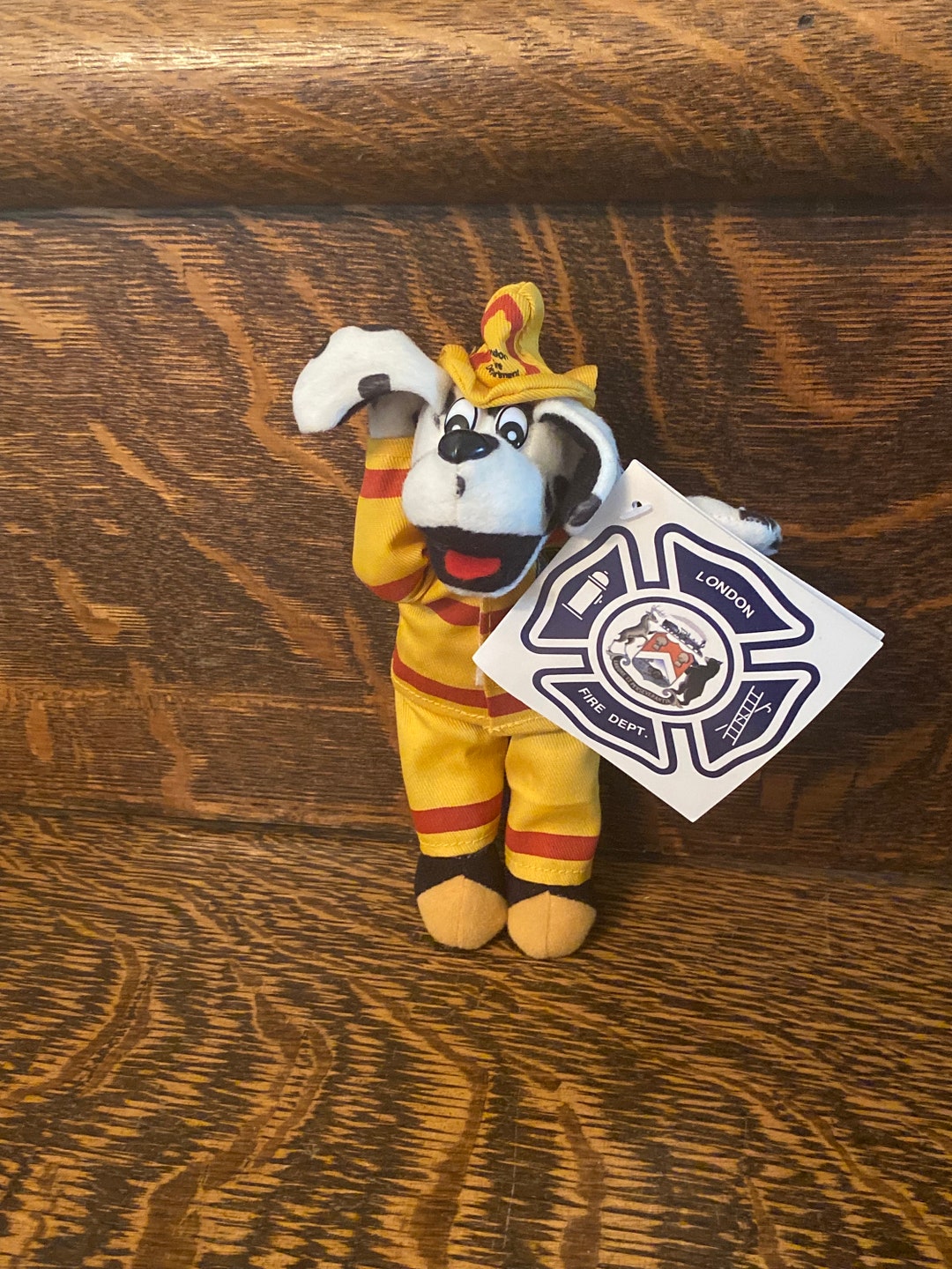 Vintage Sparky Fire Safety Fire Dog Plush Dalmatian in Fire Fighter ...
