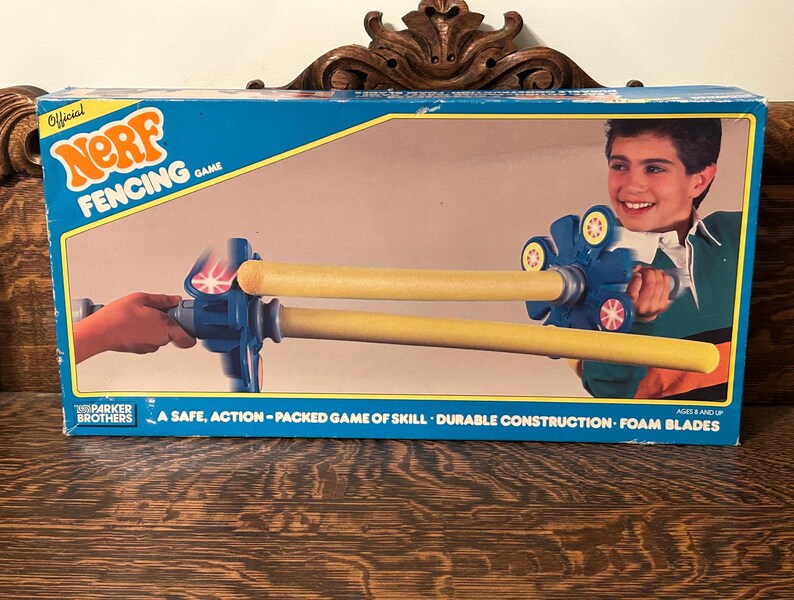 Vintage 1988 Nerf Fencing Game Foam Fencing Swords 80’s Nostalgia ...