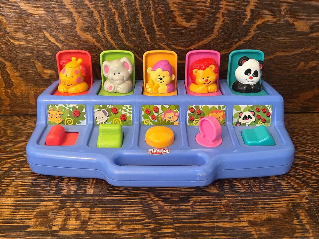 1995 Playskool Busy Poppin' Pals Pop-up Activity Toy Hasbro Baby ...