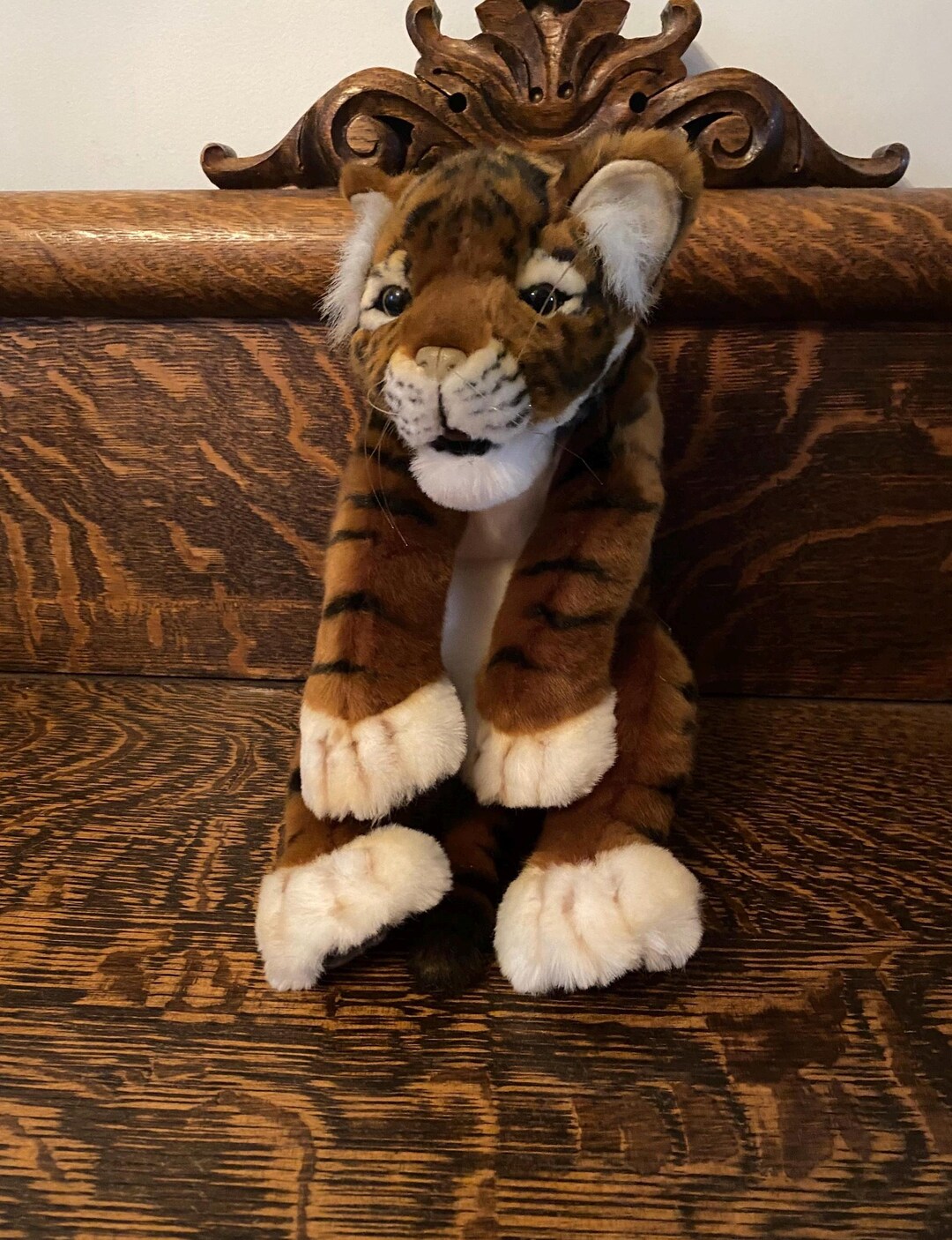 HANSA Portraits of Nature Realistic Handmade Plush Tiger Rare Artisan ...