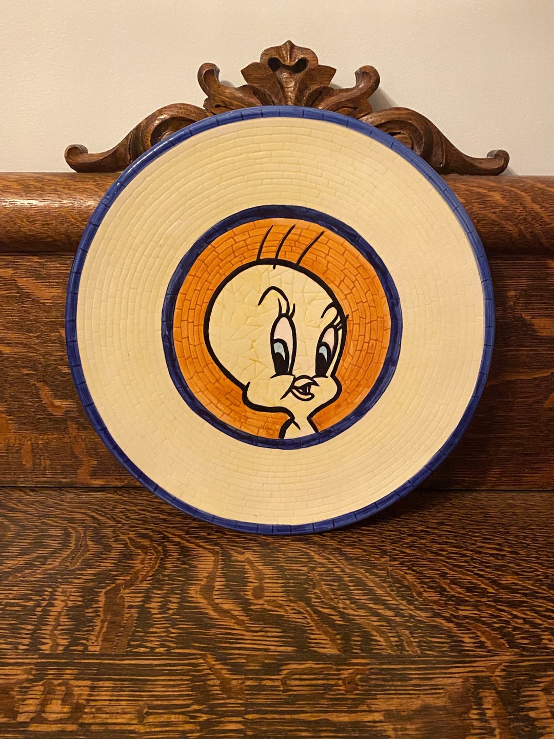 1995 Tweety Bird Plate Warner Bros Looney Tunes Mosaic Ceramic Plate - Etsy