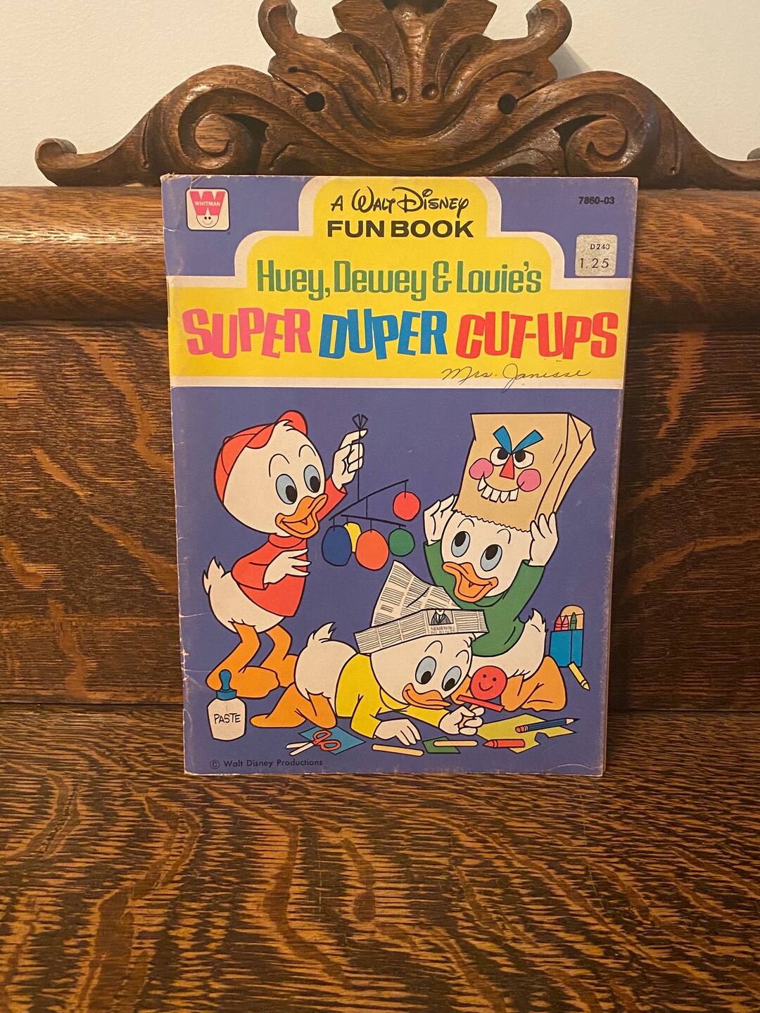 Vintage Walt Disney Fun Book Huey, Dewey & Louie’s Super Duper Cut-ups ...